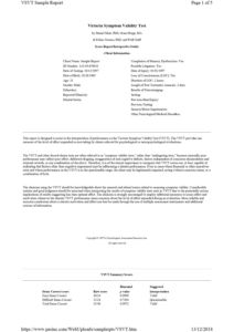 Victoria Symptom Validity Test Archives - PAA